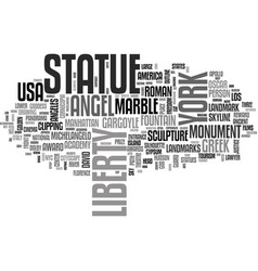 Statues word cloud concept Royalty Free Vector Image