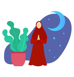 Muslim flat design Royalty Free Vector Image - VectorStock