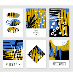 Abstract Design Cards Set Royalty Free Vector Image