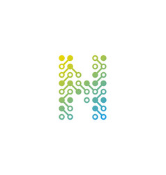 N letter network logo icon design Royalty Free Vector Image