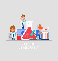 Research covid-19 virus vaccine concept Royalty Free Vector