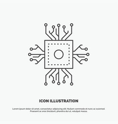 Semiconductor electronic components isometric icon