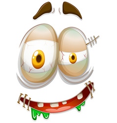 Facial expression with injuries Royalty Free Vector Image