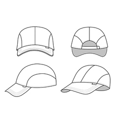 Cap template Royalty Free Vector Image - VectorStock