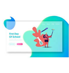 Schoolboy on distance learning in quarantine Vector Image