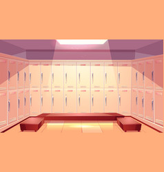 Locker room gym cartoon Royalty Free Vector Image