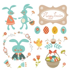 Beautiful easter collection Royalty Free Vector Image