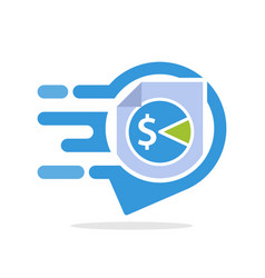 Fast money paper quick logo icon Royalty Free Vector Image