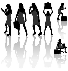 Business Woman Silhouettes Royalty Free Vector Image