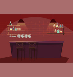 Bar interior realistic background Royalty Free Vector Image