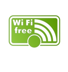 Free wifi and internet sign with square border Vector Image