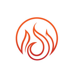 Flame and fire symbol graphic design set Vector Image