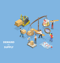 Scm cartoon template with flat elements contains Vector Image