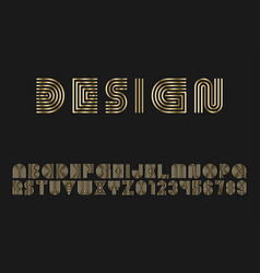 Line geometric font design abstract modern Vector Image