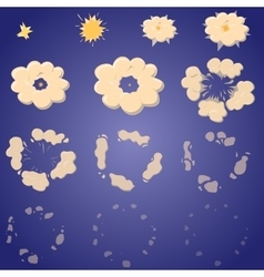 Explosion frames for animation Royalty Free Vector Image