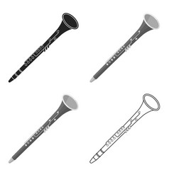 Oboe icon in cartoon style isolated on white Vector Image