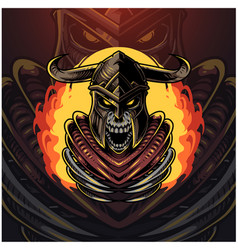 Valkyrie head esport mascot logo design Royalty Free Vector