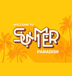 Summer nights typography banner round design Vector Image