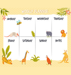 Cute animals at zoo with blank sign Royalty Free Vector