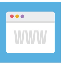 Flat browser window with code Royalty Free Vector Image