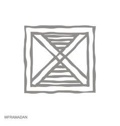 Monochrome icon with adinkra symbol kokuromotie Vector Image