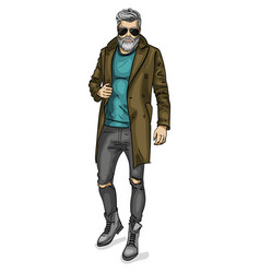 Man model dressed Royalty Free Vector Image - VectorStock
