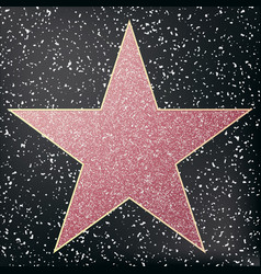Walk fame star granite sign on sidewalk Royalty Free Vector