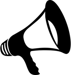 Megaphone or loudspeaker icon in black color Vector Image