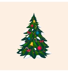 Decorated christmas tree Royalty Free Vector Image