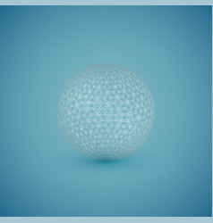 Abstract white pattern sphere Royalty Free Vector Image