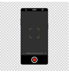 Camera screen phone mobile interface app Vector Image