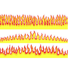 Pixel art fire and flame burning effect for 8 bit Vector Image
