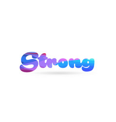 Strong pink blue color word text logo icon Vector Image