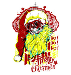 Skull of santa claus Royalty Free Vector Image