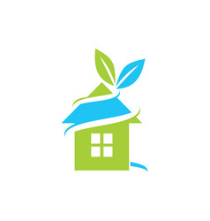 Natural home logo design Royalty Free Vector Image