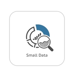 Small data icon flat design Royalty Free Vector Image