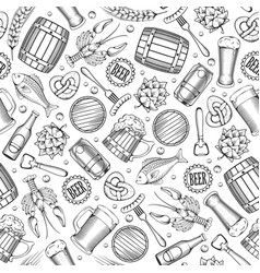 Beer and snack set Royalty Free Vector Image - VectorStock