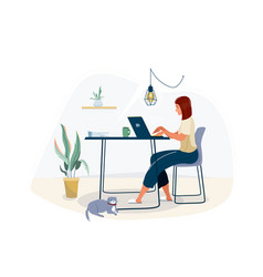 Office Workplace Background For One Person Vector Image