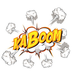 Comic speech bubble with kaboom text Royalty Free Vector