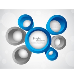 Background with 3d circles Royalty Free Vector Image