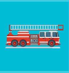 Red fire engine Royalty Free Vector Image - VectorStock