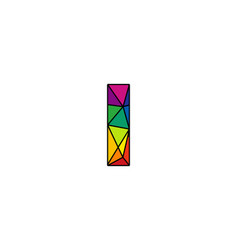 Letter i rainbow colored letters in form Vector Image