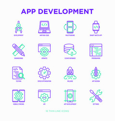 Thin Icon Set 5 Royalty Free Vector Image - VectorStock