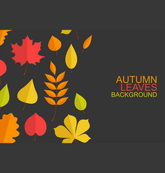 Autumn banners fall leaves and fruits header set Vector Image