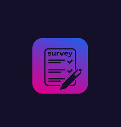 Survey icon Royalty Free Vector Image - VectorStock