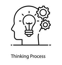 Thinking process Royalty Free Vector Image - VectorStock