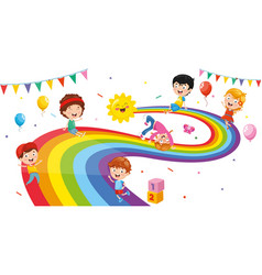 Colorful nature scene Royalty Free Vector Image