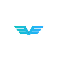 Fly letter f logo icon design Royalty Free Vector Image