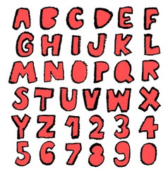 Red alphabet Royalty Free Vector Image - VectorStock