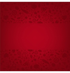 Dark red background with food icons Royalty Free Vector